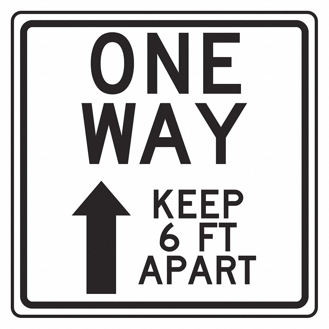 ACCUFORM Floor Sign: 17 in x 17 in Nominal Sign Size, Adhesive Floor ...