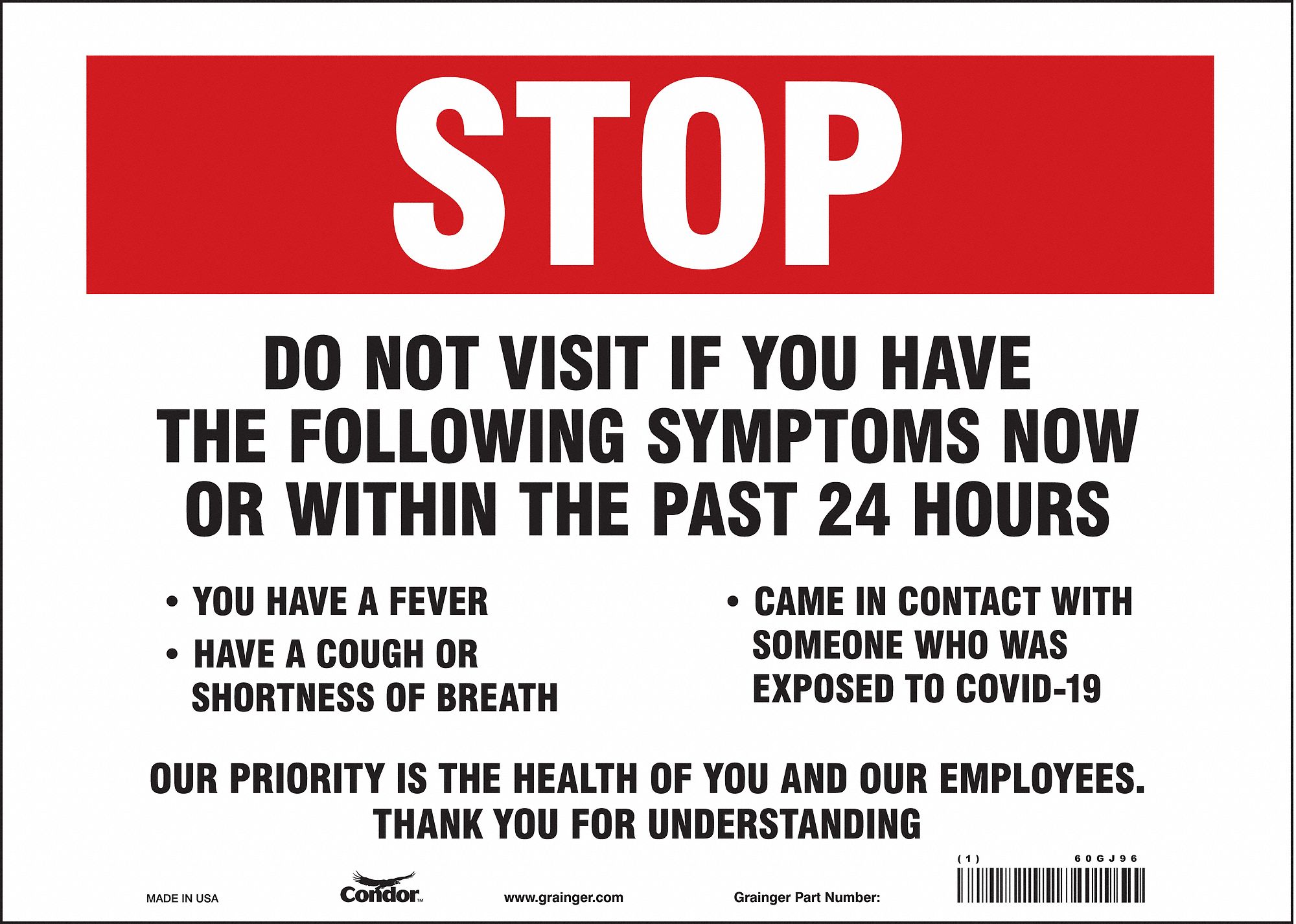 10 in x 14 in Nominal Sign Size, Vinyl, Safety Sign - 60GJ94|60GJ94 ...