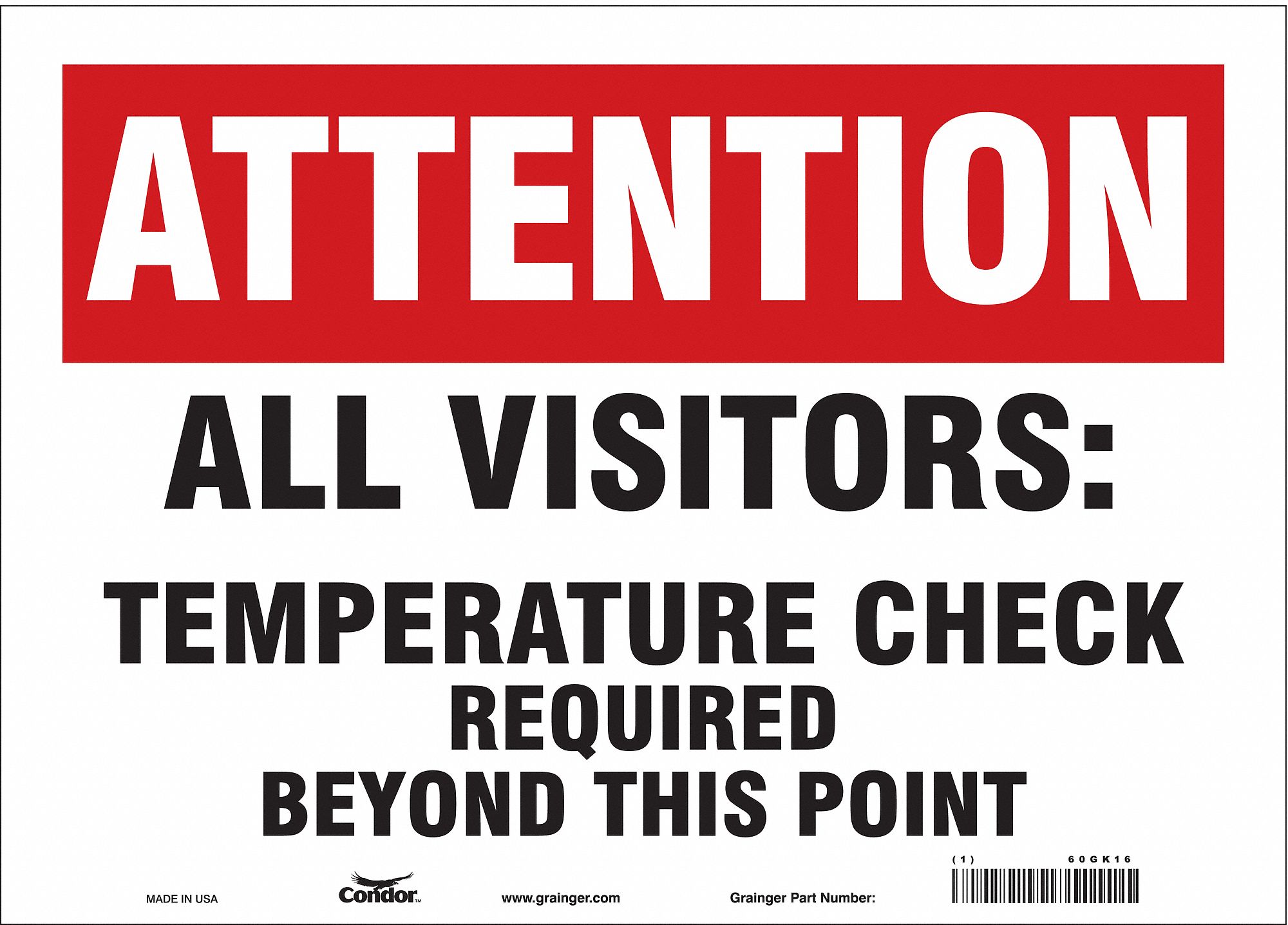 10 in x 14 in Nominal Sign Size, Vinyl, Safety Sign - 60GK16|60GK16 ...