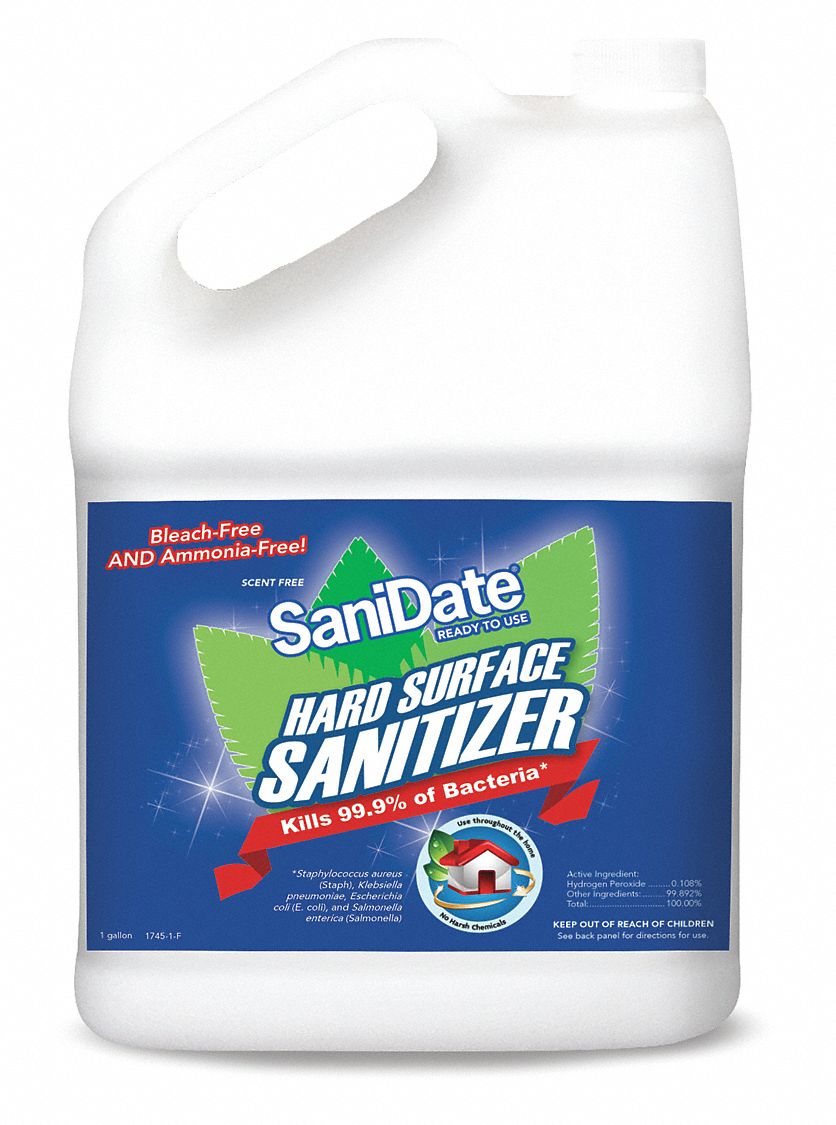 SANIDATE Disinfectant and Sanitizer, 1 gal Cleaner Container Size ...