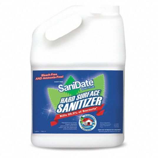 SANIDATE, Bottle, 1 gal Container Size, Disinfectant and Sanitizer ...