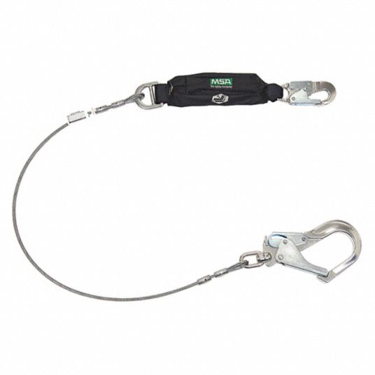 MSA, Shock Pack, Aluminum Snap Hook, Shock-Absorbing Lanyard - 60GU51 ...