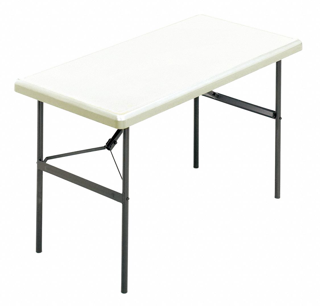 ABILITY ONE, Rectangle Table Shape, Platinum Tabletop, Folding Table ...
