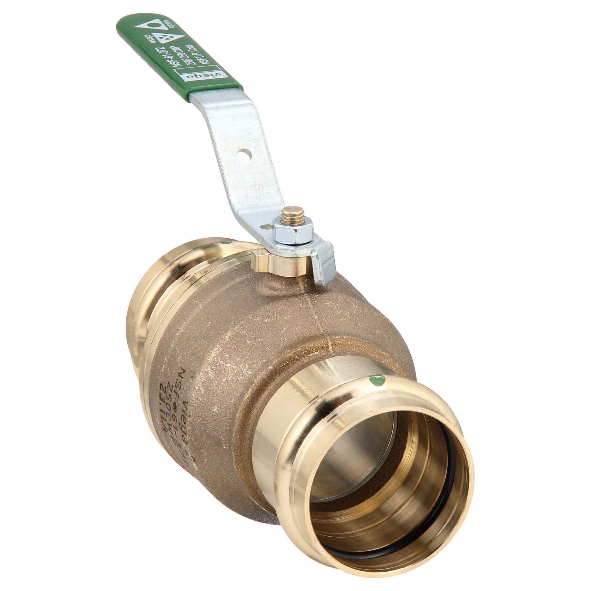 VIEGA PROPRESS, 2 in Size, Bronze, Manual Two-Way Ball Valve - 60HH19 ...