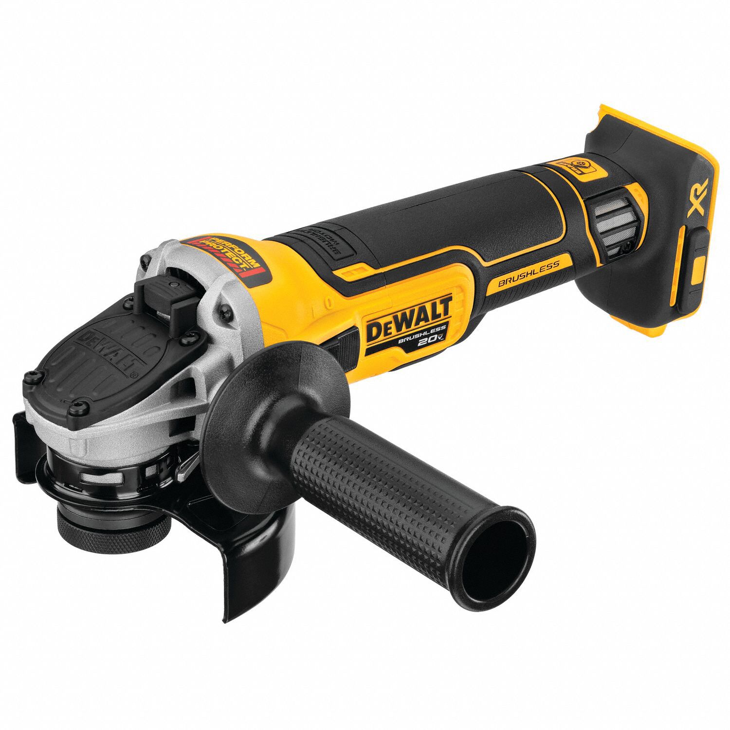 DEWALT Angle Grinder: 4 1/2 in Wheel Dia, Slide, with Lock-On ...