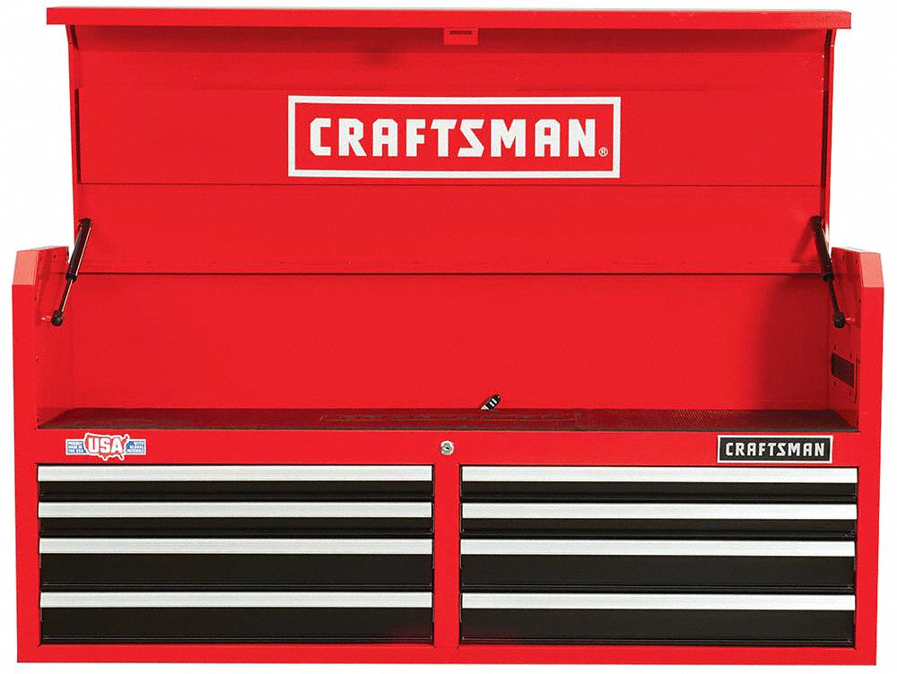 CRAFTSMAN, 8 Drawers, Light Duty, Top Chest - 60HT23|CMST25180RB - Grainger