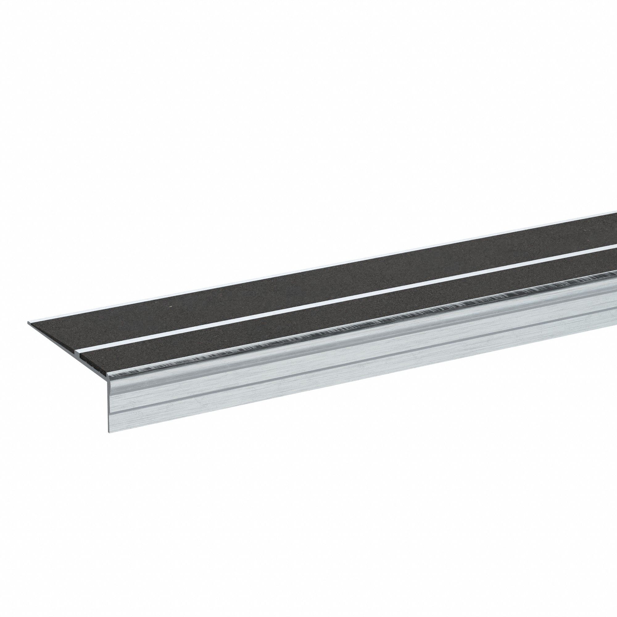 Double-Strip Grit, Aluminum, Stair Nosing - 60HT48|333FT-SN3-6 - Grainger