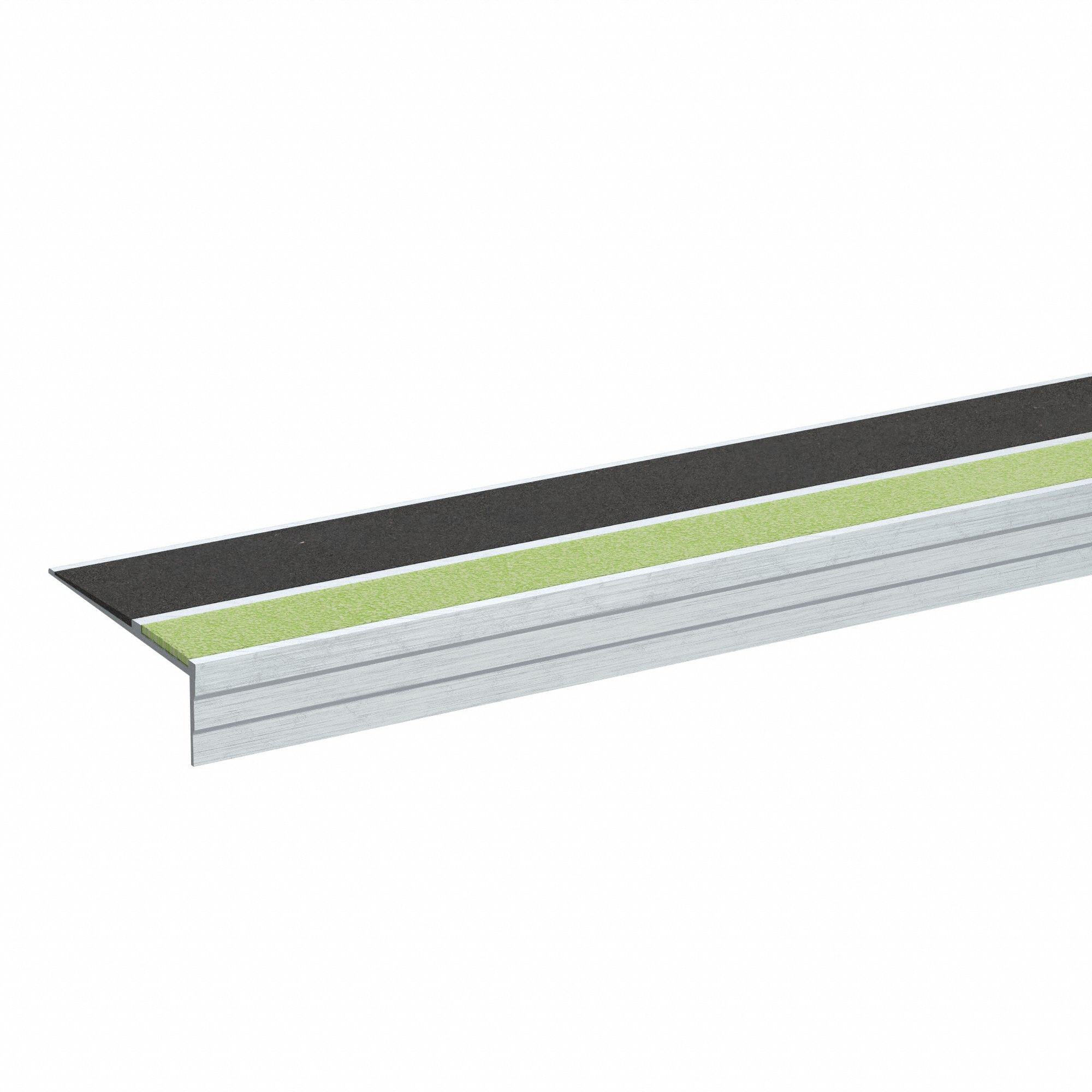 Double-Strip Grit, Aluminum, Stair Nosing - 60HT54|333FT-NG-I4-6 - Grainger
