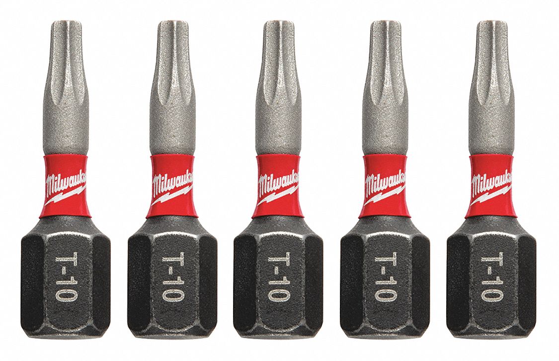 MILWAUKEE, Insert Bit, T10 Bit Size, Driver Bit - 60HU35|48-32-4627 ...