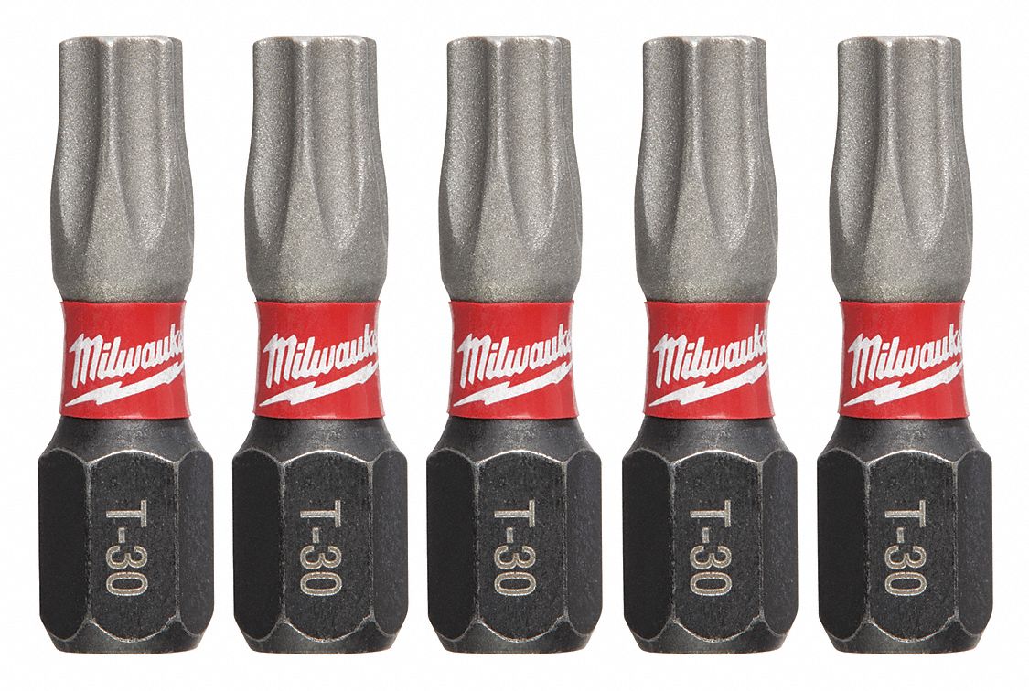 MILWAUKEE, Insert Bit, T30 Bit Size, Driver Bit - 60HU38|48-32-4637 ...