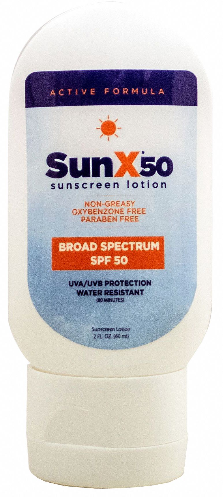 SUNX, 50 SPF, Lotion, Sunscreen - 60JC70|18-904G - Grainger