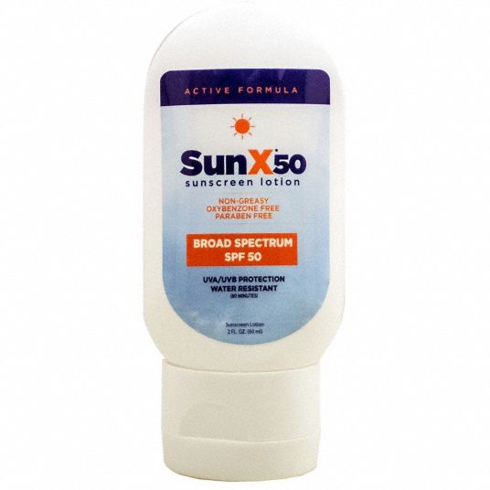 SUNX, 50 SPF, Lotion, Sunscreen - 60JC70|18-904G - Grainger