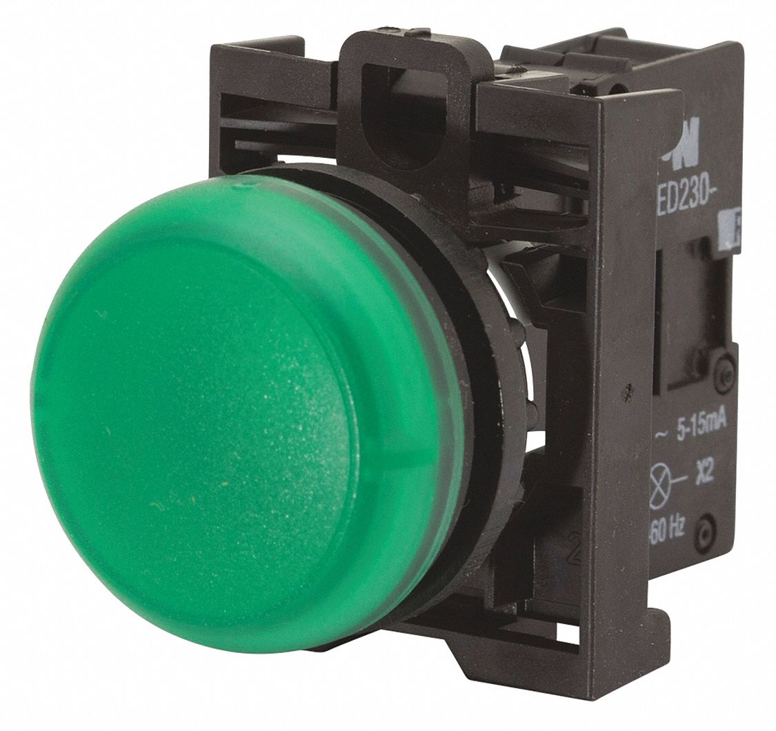 EATON Modular Push Buttons, 22.5 mm, 85 to 264 VAC/VDC Voltage, Lamp ...