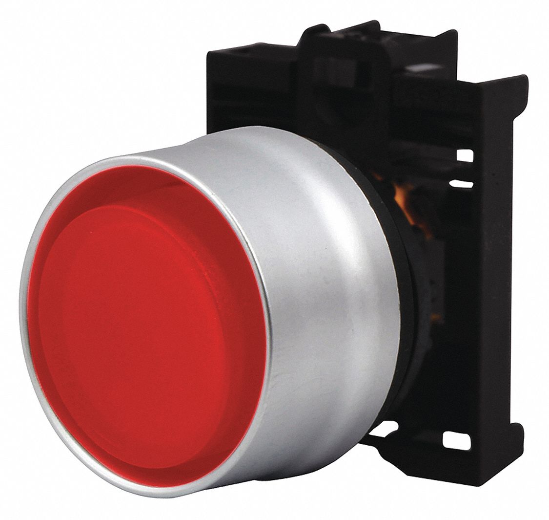 EATON, Non-Illuminated, Flush Profile, Flush Push Button Operator - 60JN95|M22-DGH-R-K20 - Grainger