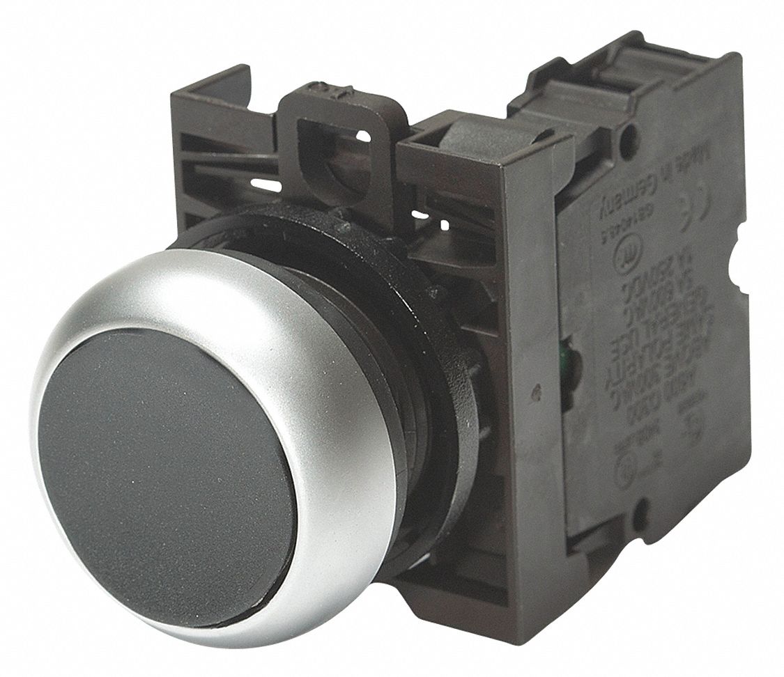 EATON, Non-Illuminated, Flush Profile, Flush Push Button Operator - 60JP12|M22-D-S-K10 - Grainger