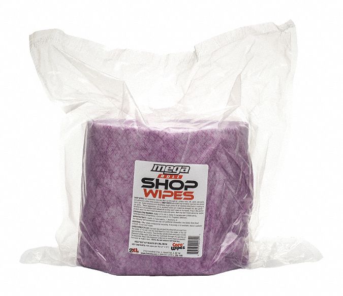 2XL Shop Wipes: Bag, 400 ct Container Size, 12 1/2 in x 11 in Sheet ...