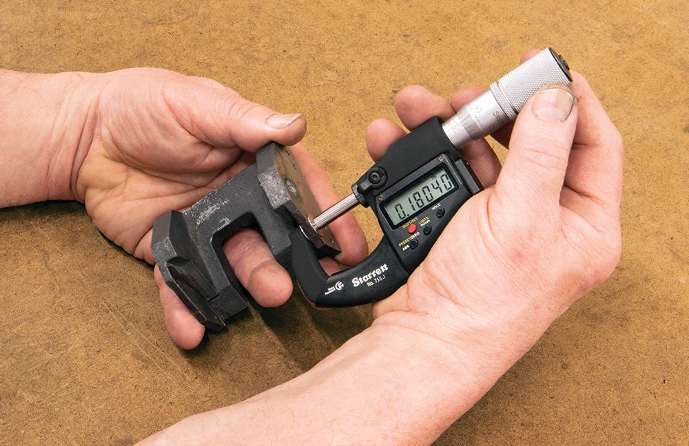 STARRETT Digital Disc Type Micrometer: 0 in to 1 in/0 mm to 25 mm Range ...