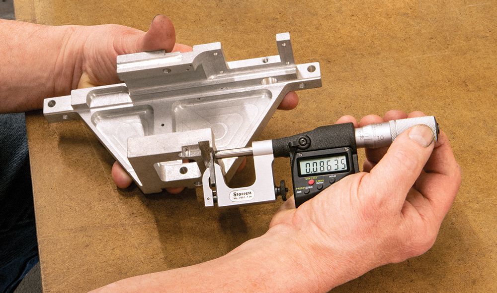 STARRETT Digital Multi-Anvil Micrometer, Range 0 in to 1 in, 0 mm to 25 ...