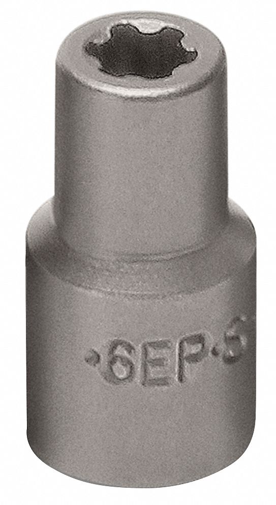 SK PROFESSIONAL TOOLS, 1/4 in Drive Size, E6 Socket Size, Nonsparking ...