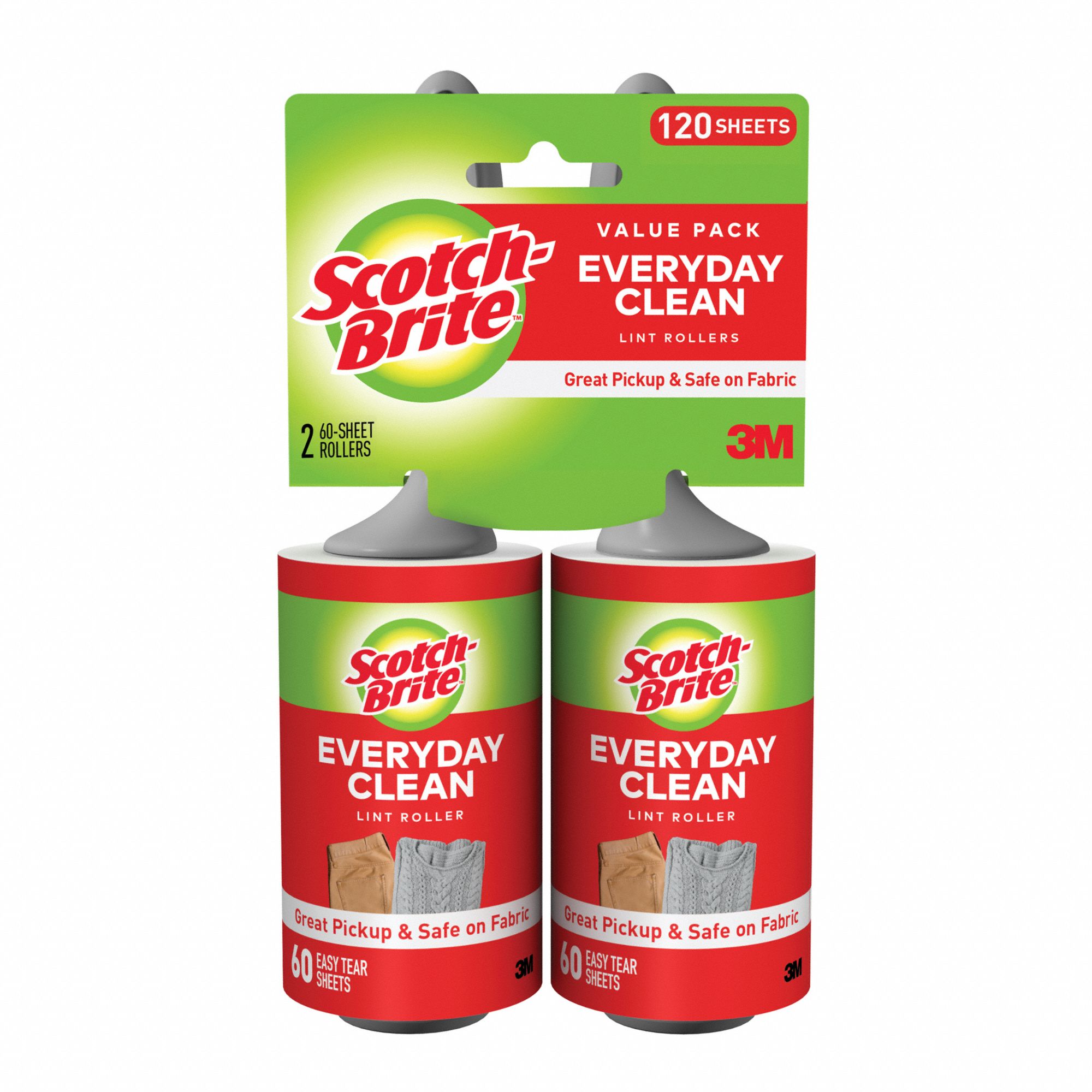 SCOTCH-BRITE, 60 Sheets, 6 1/4 in Sheet Lg, Lint Roller - 60KD90|836RS ...
