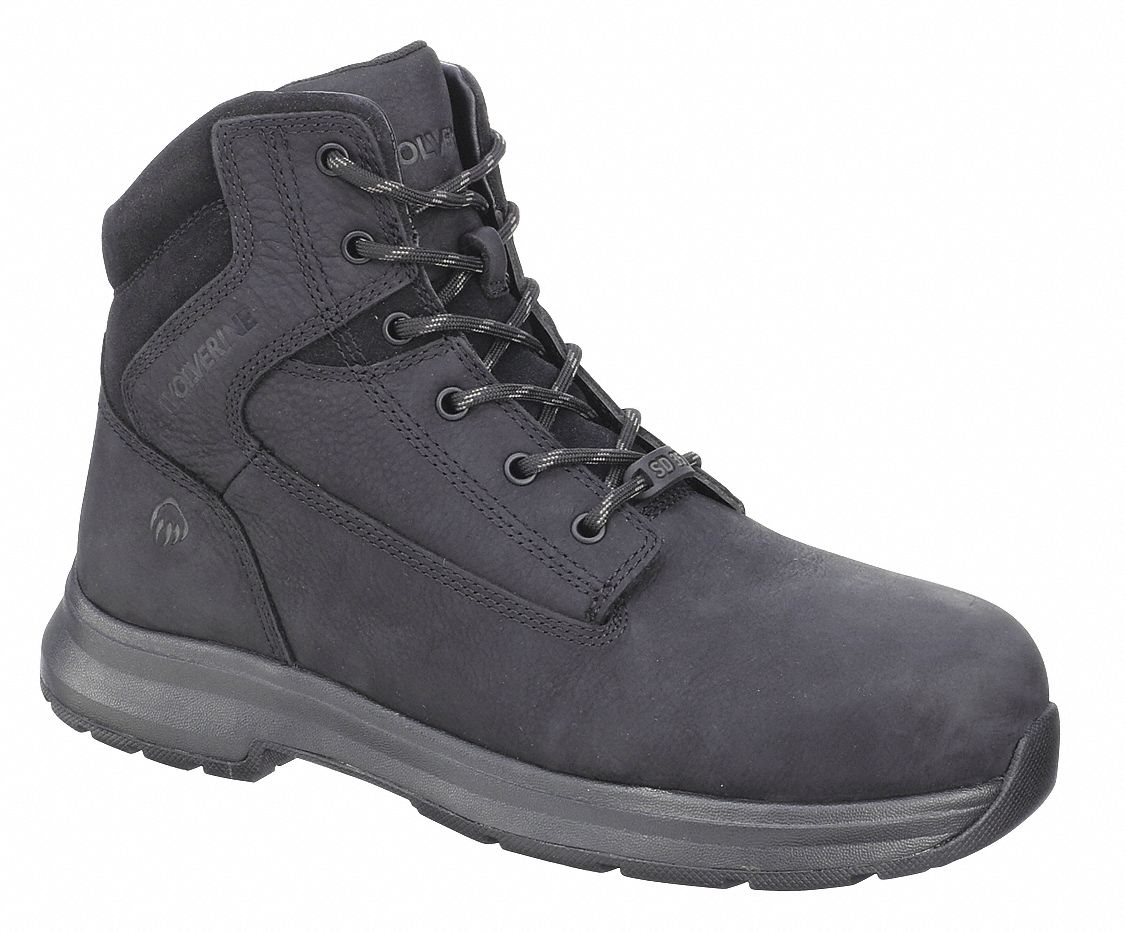 WOLVERINE, Better Slip-Resist/Static Dissipative (SD)/Steel Toe, M, 6 ...