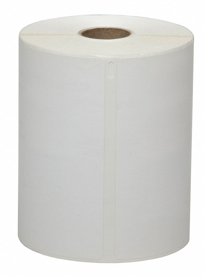 4 in x 6 in, Vinyl, Precut Label Roll - 60KR96|7530-01-687-1406 - Grainger