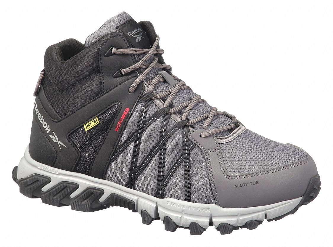 REEBOK, Alloy Toe/Best Slip-Resist/Electrical Hazard (EH), W, Athletic ...