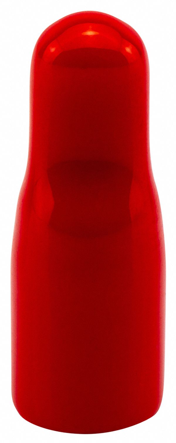 Flat Cap Top, Black/Red, Vinyl Ergonomic Pull-Tab Cap - 60LM69|VFE-420 ...