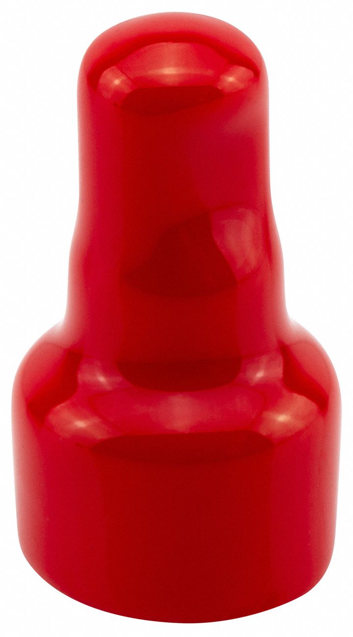 Flat Cap Top, Black/Red, Vinyl Ergonomic Pull-Tab Cap - 60LM53|VFE-1125 ...