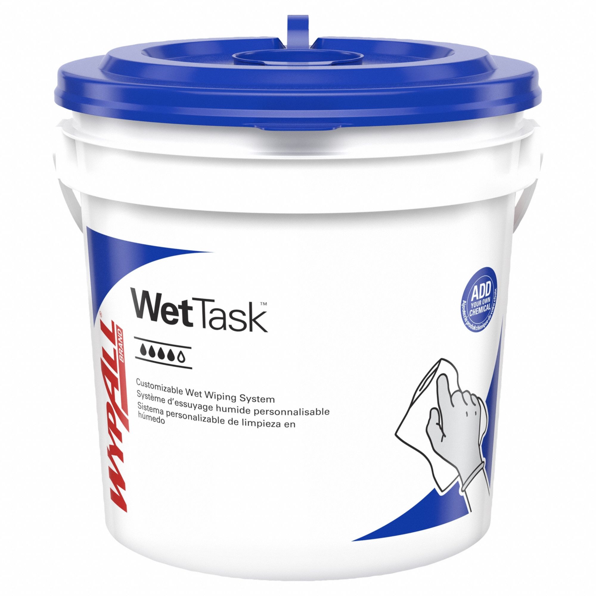 KIMBERLY-CLARK PROFESSIONAL, WetTask, 12 in x 6 in Sheet Size, Dry Wipe ...
