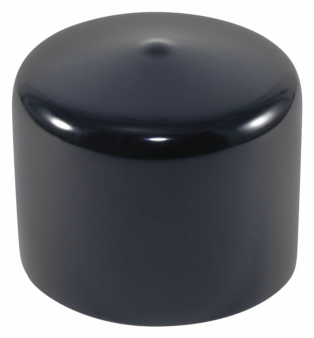 3 21⁄32 in, Black, Vinyl Cap - 60MC47|VC-3500-24 A999A11A - Grainger