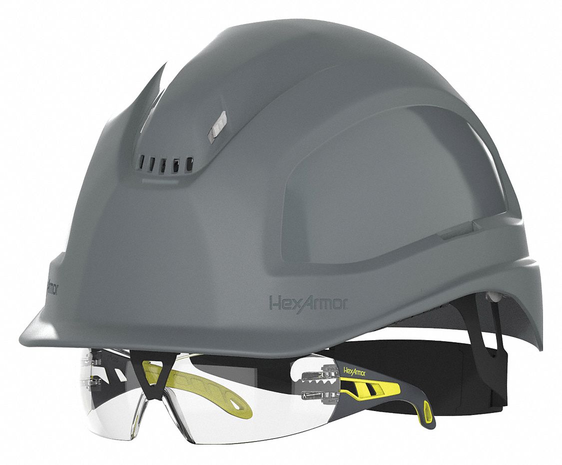 Gray, No Graphics, Safety Helmet - 60MF79|16-18006 - Grainger