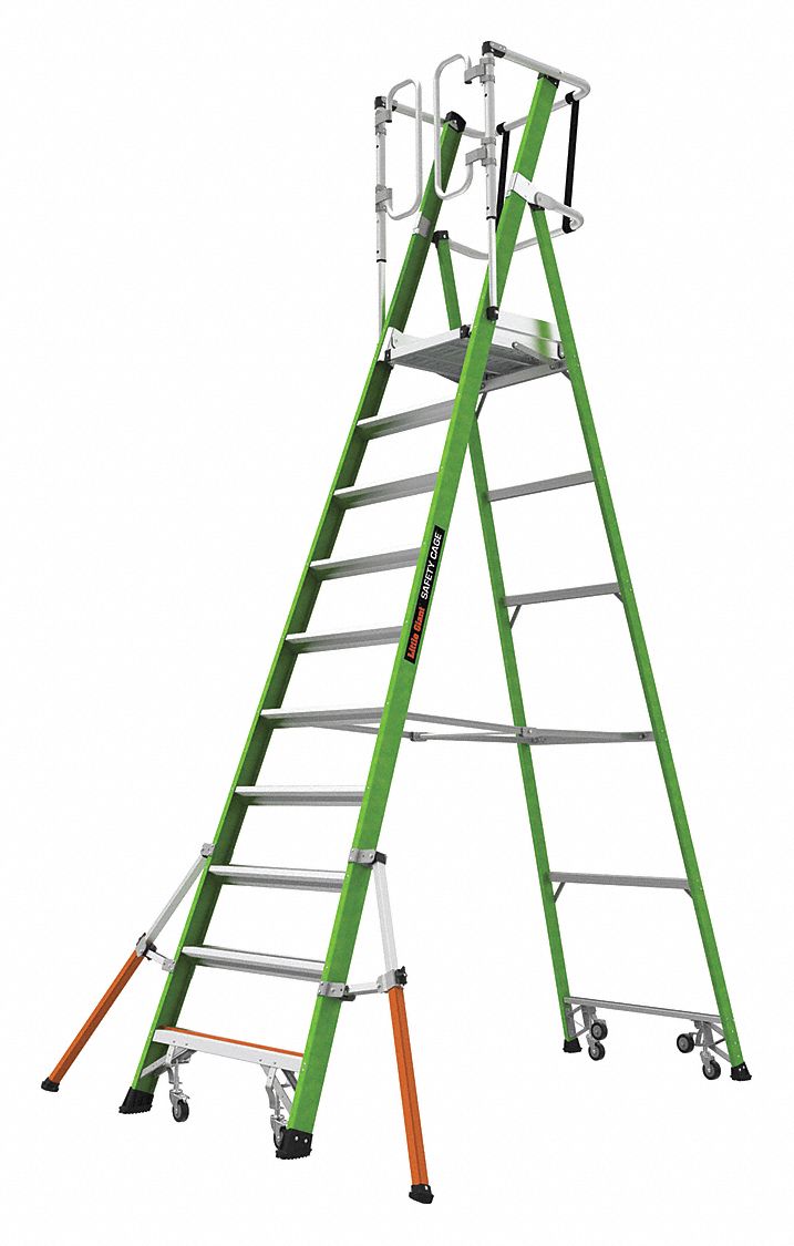 LITTLE GIANT, 10 ft Ladder Size, Fiberglass, Stepladder - 60MM25|19710 ...