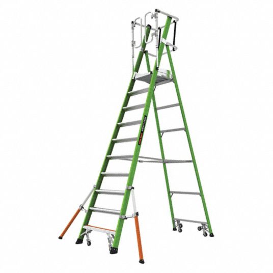 LITTLE GIANT, 10 ft Ladder Size, Fiberglass, Stepladder - 60MM25|19710 ...