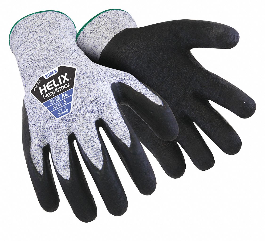 HEXARMOR, L ( 9 ), ANSI Cut Level A4, Knit Gloves - 60MM51|2086X-L (9) - Grainger