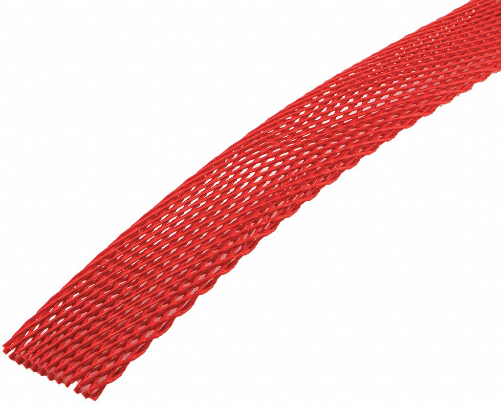 0.07 in Thick, Red, Sleeve Web Netting - 60MY30|SW-10 - MINI COIL ...