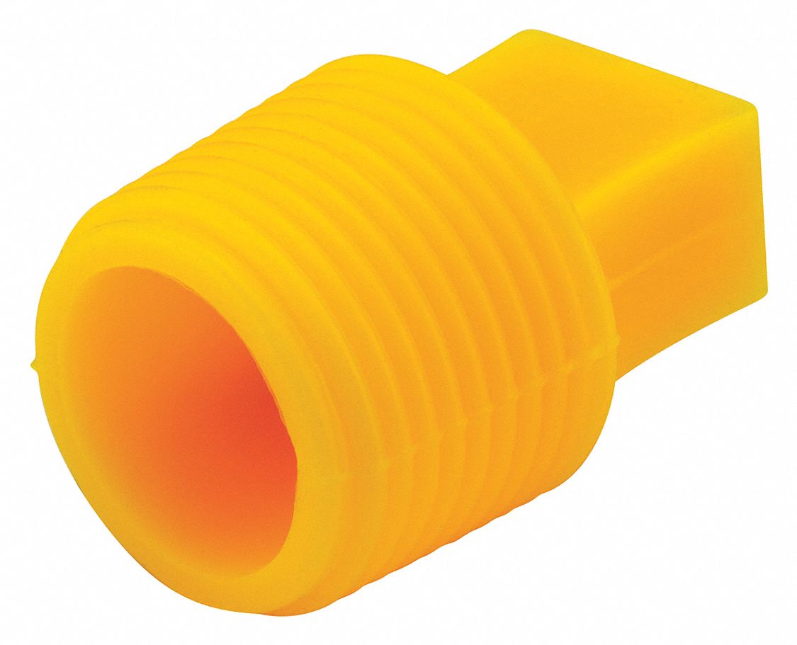 Silicone, Yellow, Tapered Plug - 60NA87|UFP01234 SH-51910 - Grainger