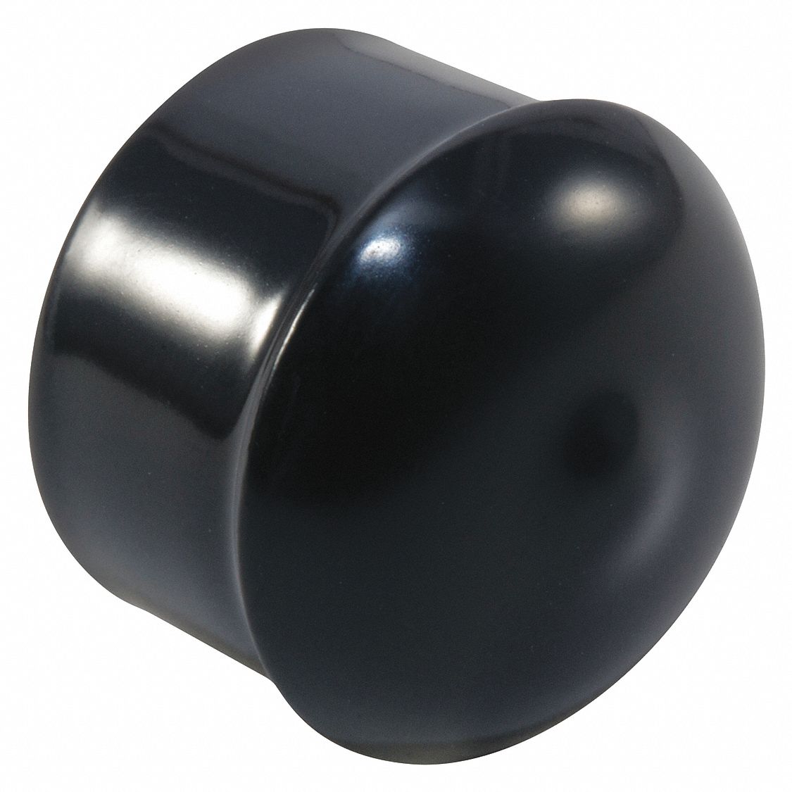Black, Shore A: 60-70, Vinyl Cap with Flange - 60NE12|VCF-467-8 ...