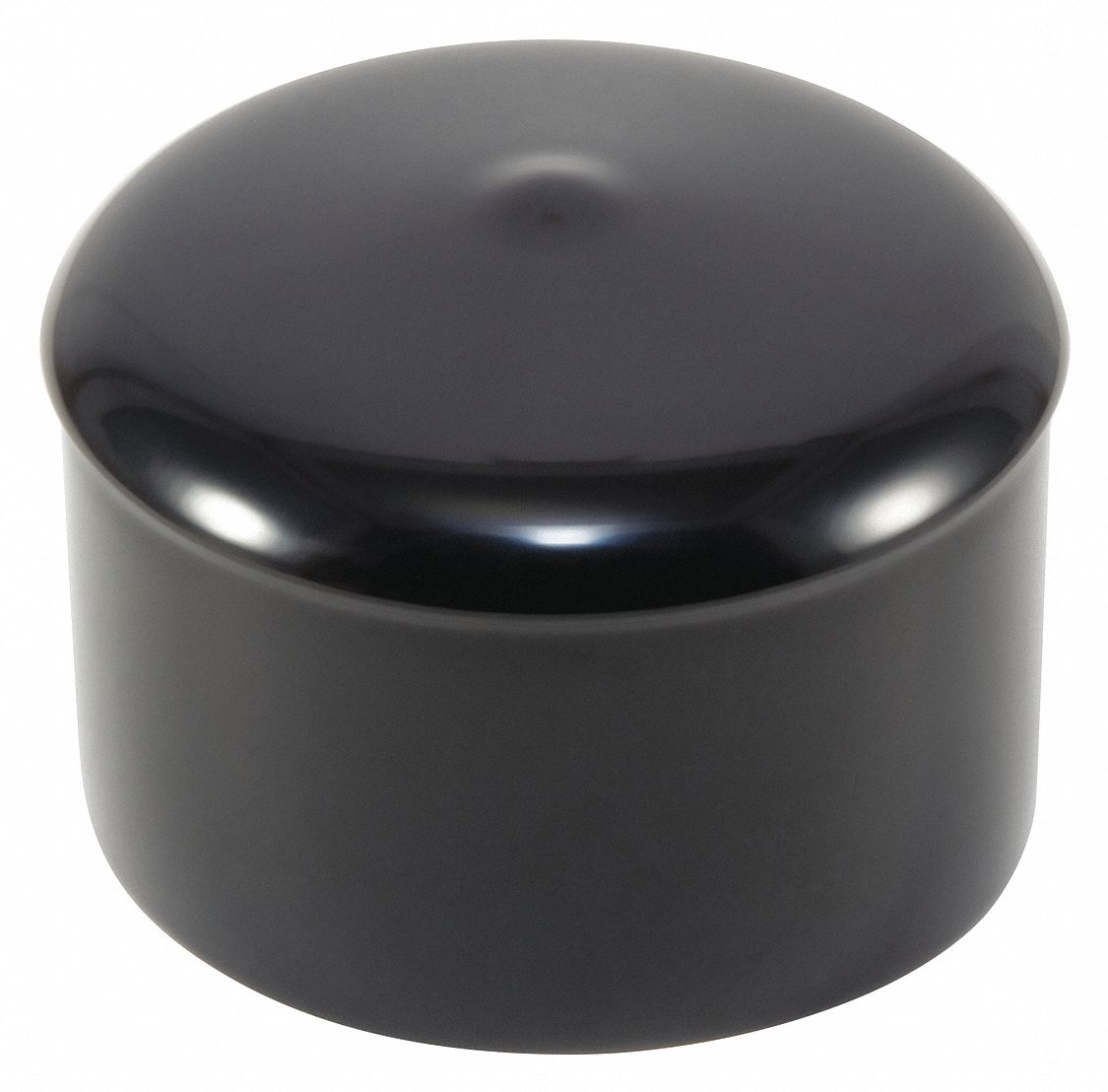 Black, Shore A: 60-70, Vinyl Cap with Flange - 60ND51|VCF-1625-16 ...