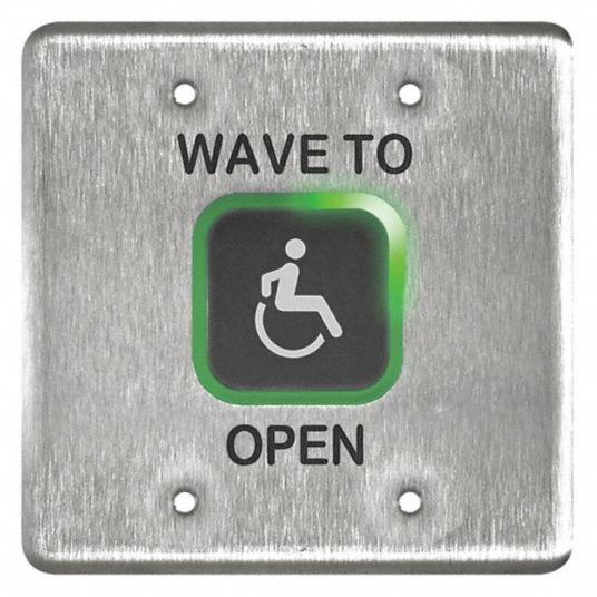 BEA, 4 1/2 in Ht, 4 1/2 in Wd, Wave to Open Touchplate - 60NJ39|10MS41 ...