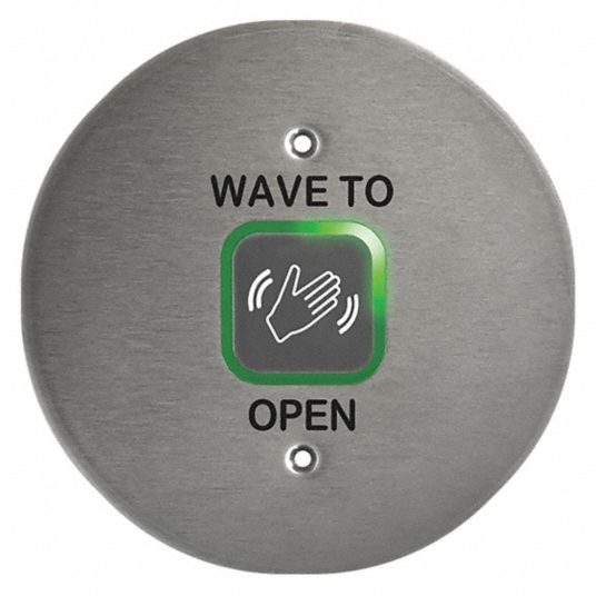 BEA, 6 in Ht, 6 in Wd, Wave to Open Touchplate - 60NJ40|10MS41-R - Grainger