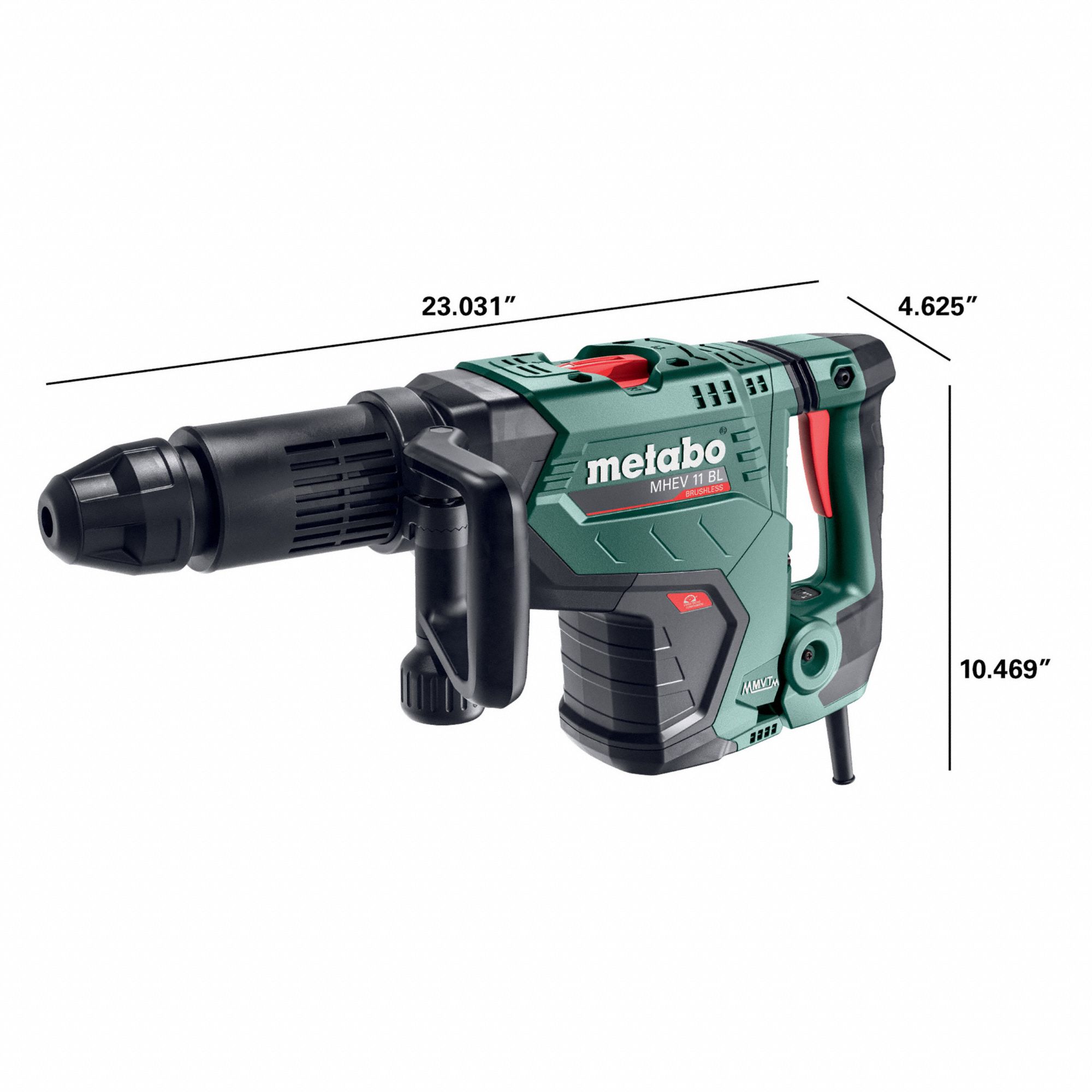 METABO Demolition Hammer: Corded, Chipper, SDS-Max, 13.3 ft-lbf, 2,100 ...