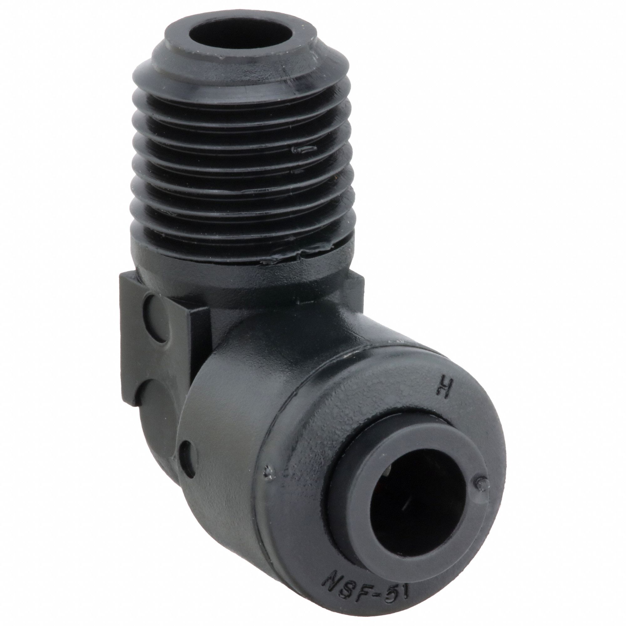 TRUESEAL, 90° Elbow, 3/8 in OD 1/4 in Pipe Size, Push-Fit Elbow Fitting ...