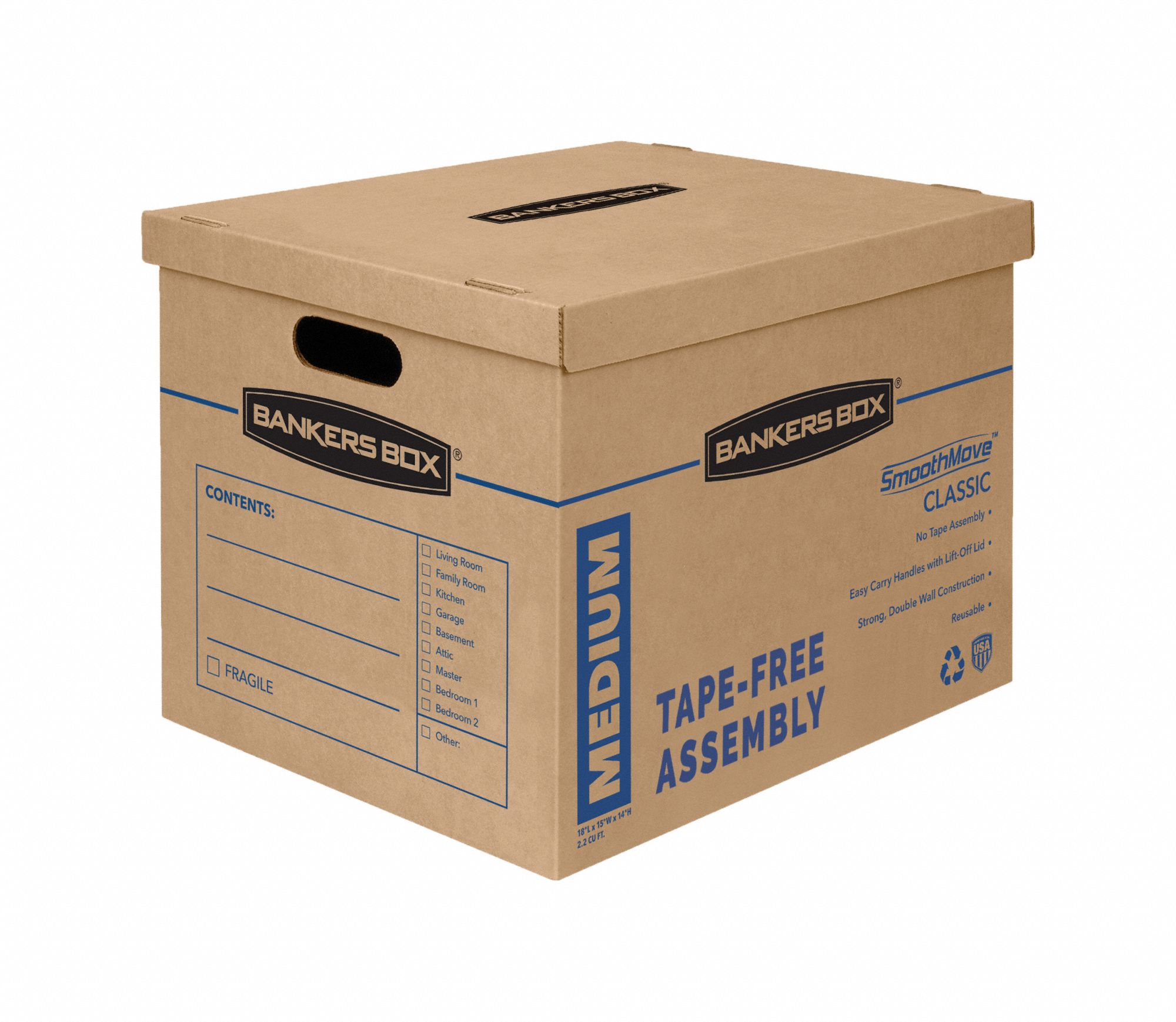 14x15x18 in, 32 ECT, Moving Box - 60NM90|7717201 - Grainger