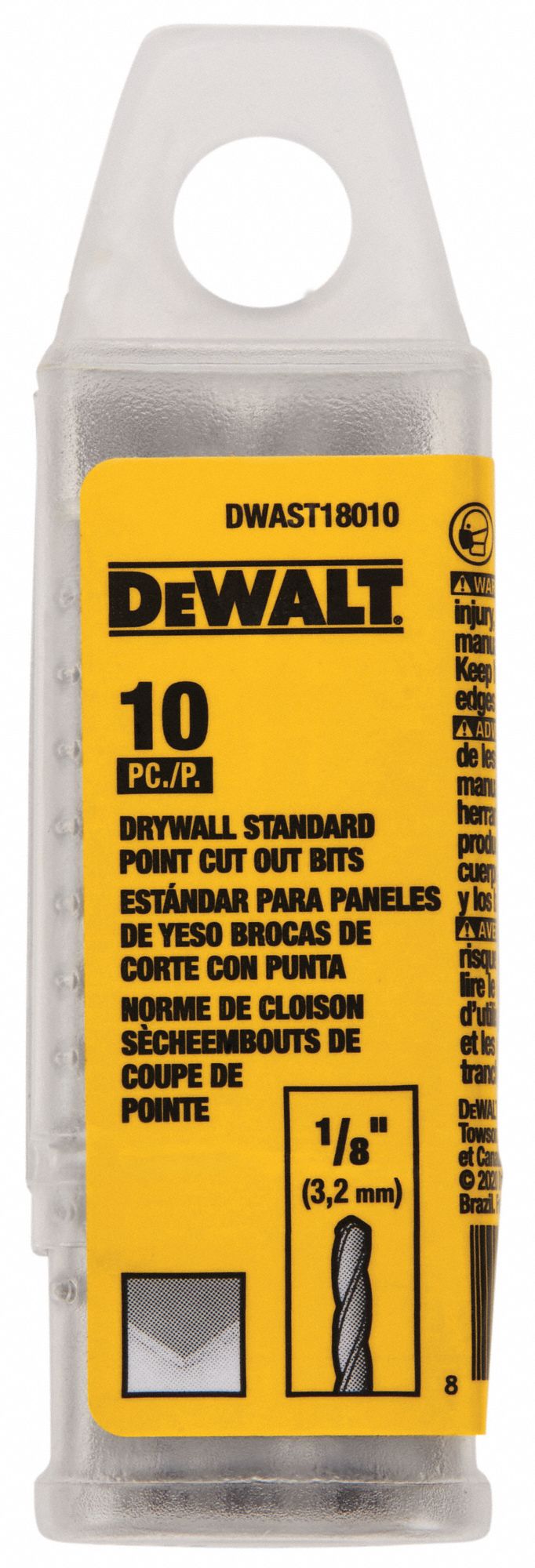 DEWALT, High Speed Steel, 1/8 in Drill Bit Dia, Cut-Out Bit - 60NP28 ...
