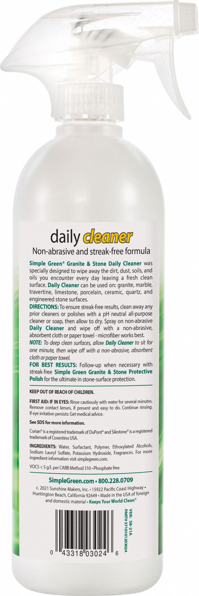 SIMPLE GREEN Granite and Stone Cleaner: Trigger Spray Bottle, 24 oz ...