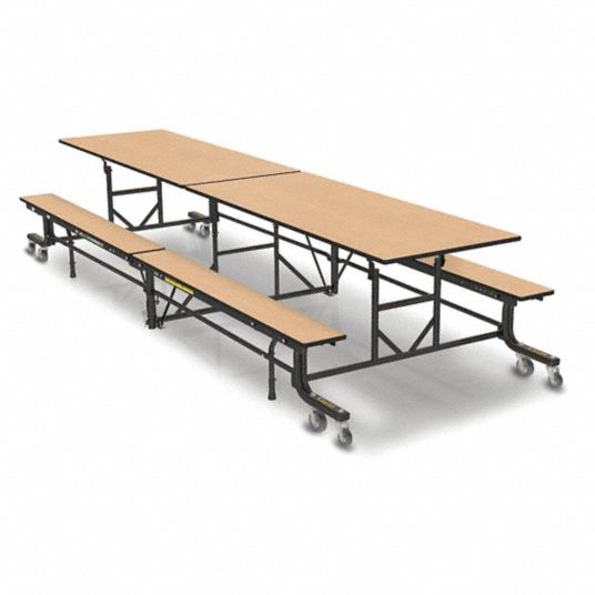 PALMER HAMILTON, Fusion Maple, Bench Seat, Cafeteria Bench Table ...