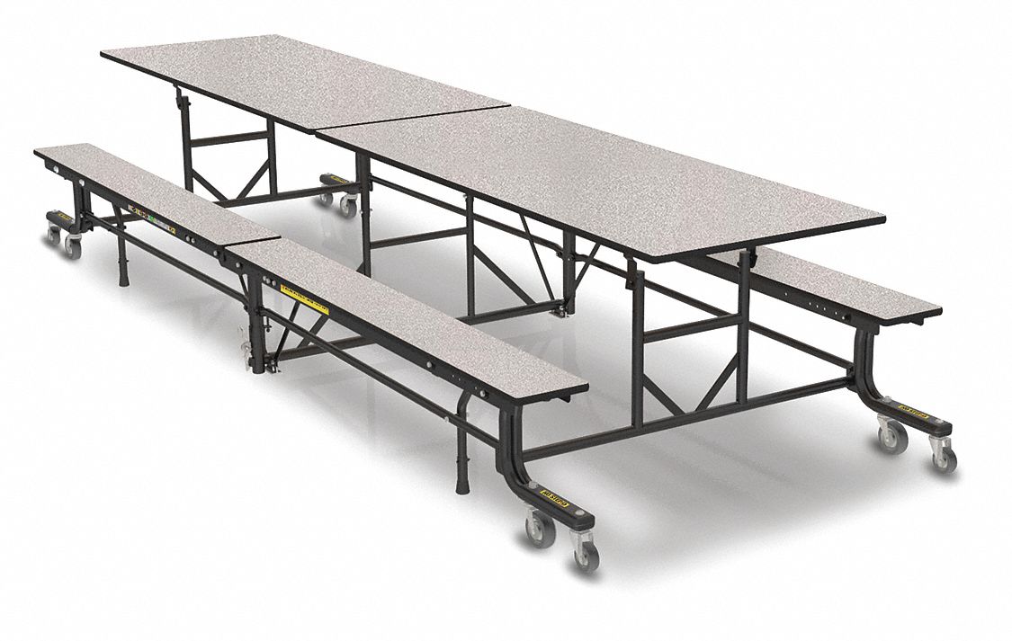 PALMER HAMILTON, White Nebula, Bench Seat, Cafeteria Bench Table ...