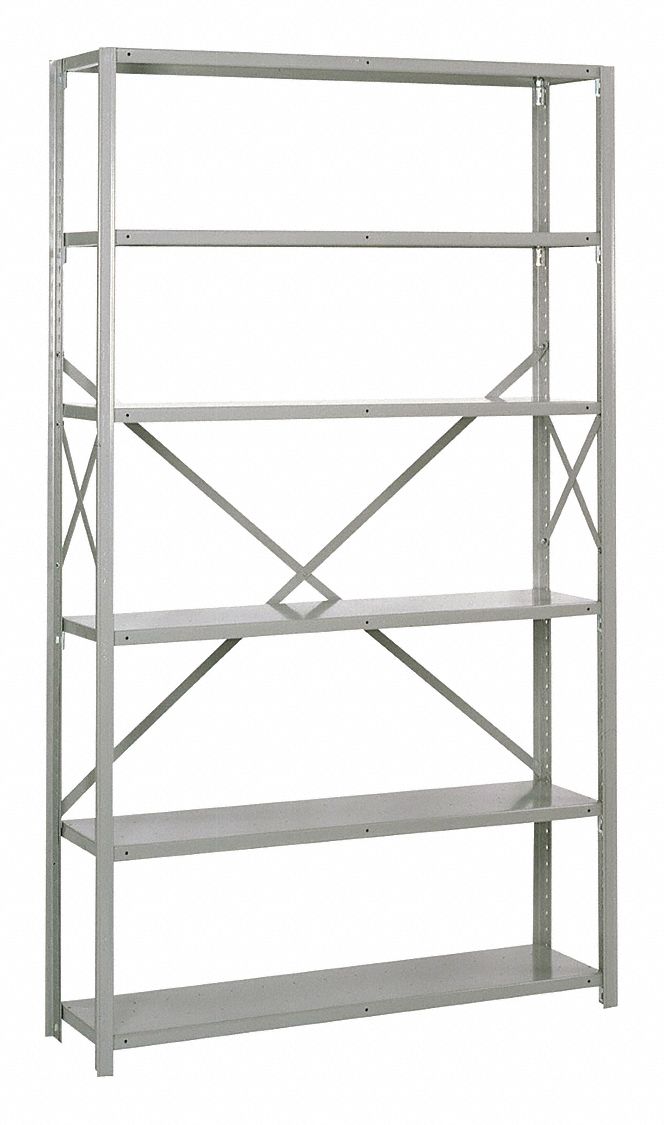 LYON, Starter, Heavy-Duty, Steel, Clip Adjustable Shelving - 60PP89 ...