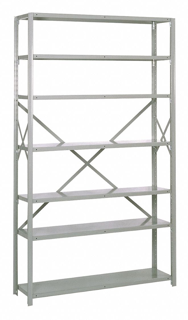 LYON, Starter, Heavy-Duty, Steel, Clip Adjustable Shelving - 60PP95 ...